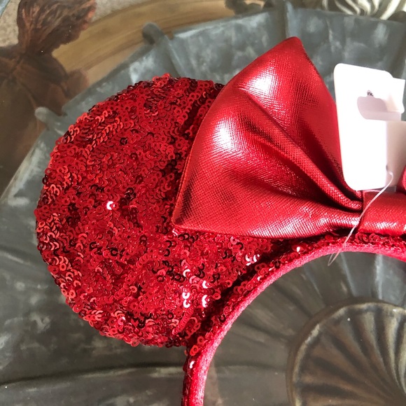 Disney | Accessories | Disney Minnie Mouse Redd Sequin Red Ears | Poshmark